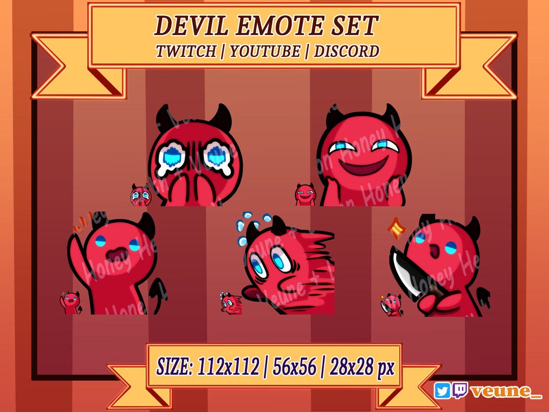 Devil Emote Set | Twitch | Youtube | Discord | Spooky | Cute | Scary ...