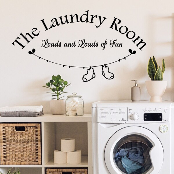 Laundry Wall Decal - Etsy