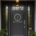 Front Door Wreath Decal W Initial and Name Front Door Monogram Business ...