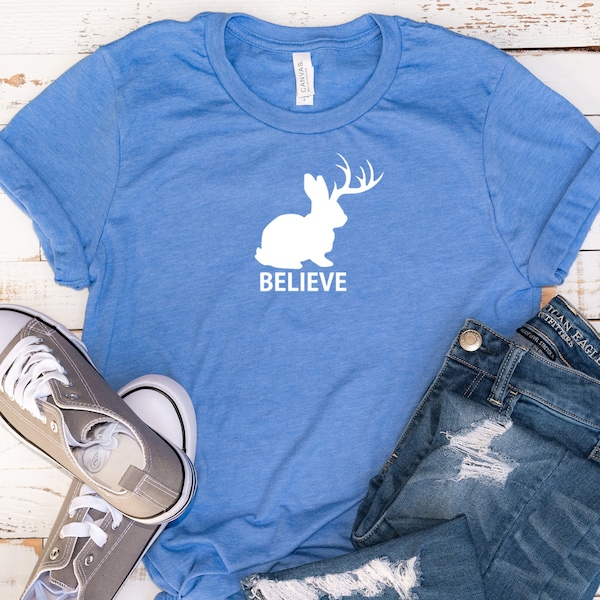 Jackalope Believe Shirt - Etsy