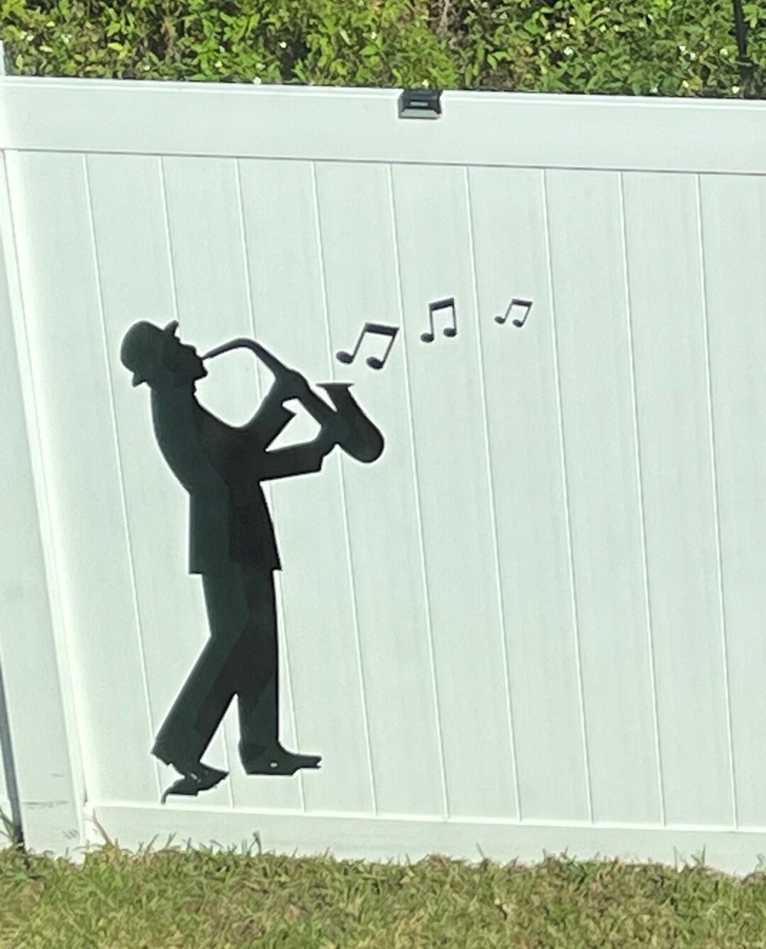 Sax Player Silhouette for Fence or Wall Musical Decal Full Size Decals ...