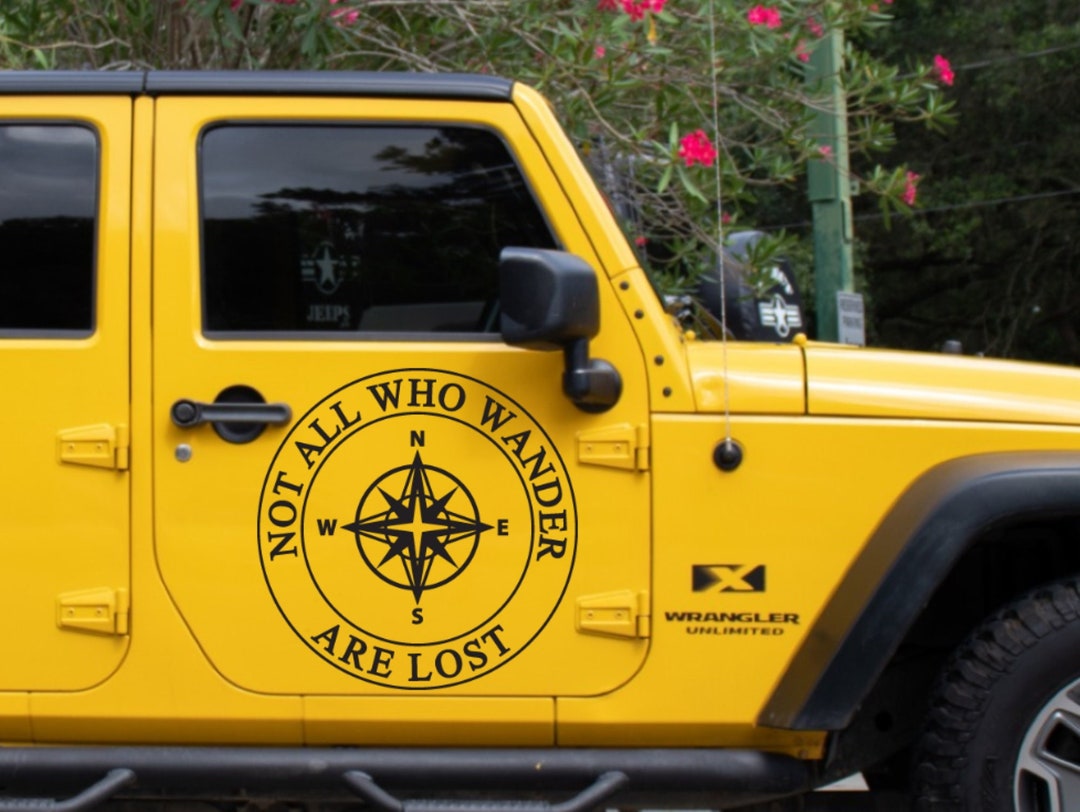 Not All Who Wander Are Lost Compass - Decal Vinyl Sticker Make Your ...