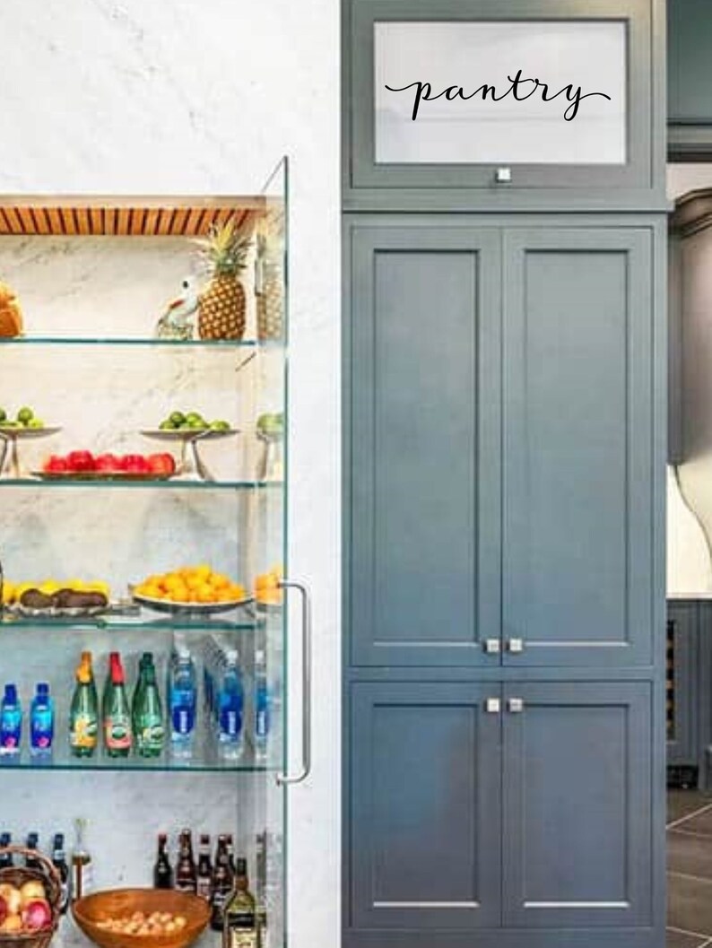 Pantry Decal Vinyl Wall Decal Kitchen Labels Pantry Door - Etsy