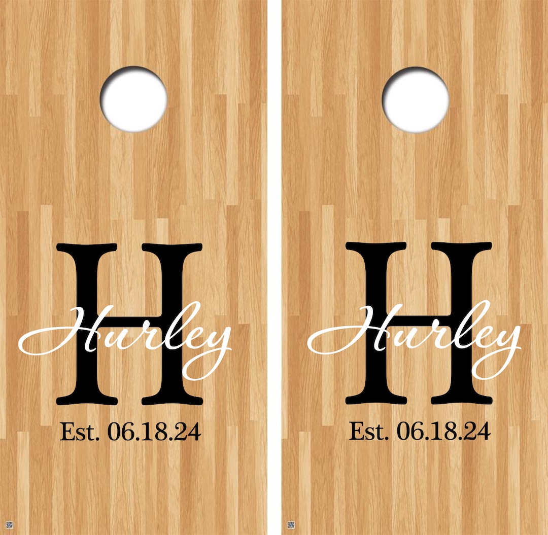 Cornhole Decals Set of Two Custom Cornhole Personalized DIY Decals for ...