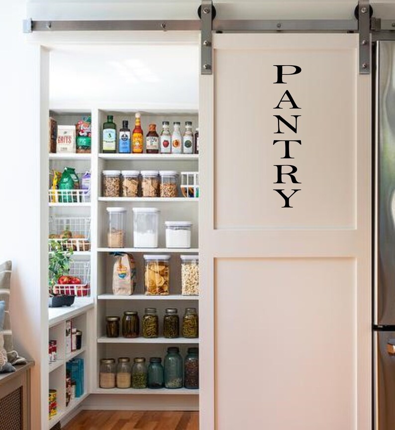 Pantry Vertical Vinyl Wall Decal Kitchen Labels Pantry Door - Etsy