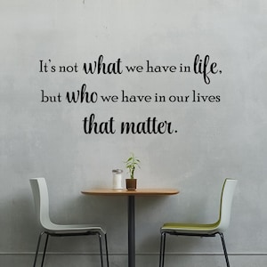 It's Not What We Have in Life but Who We Have in Our Lives That Matter ...