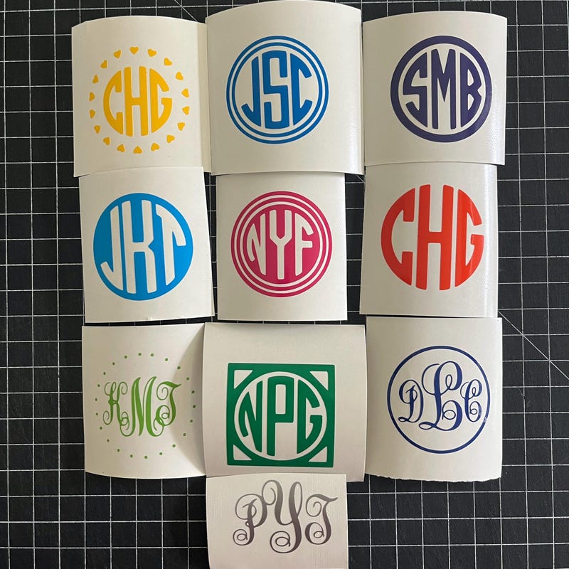 Monogram Car Decal - Etsy