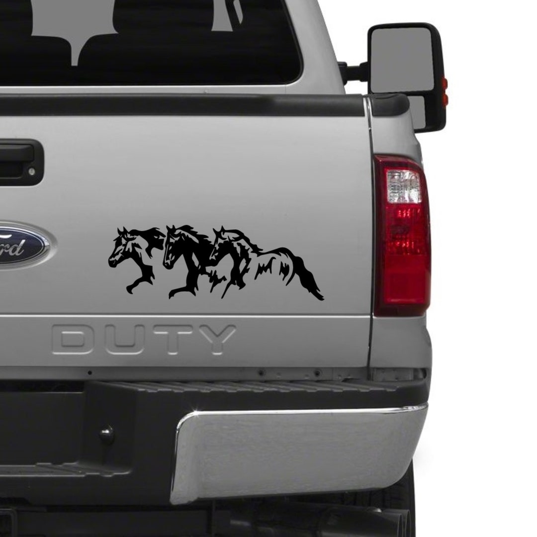Horses Running Three Vinyl Decal for Your Horse Trailer or Truck Rodeo ...