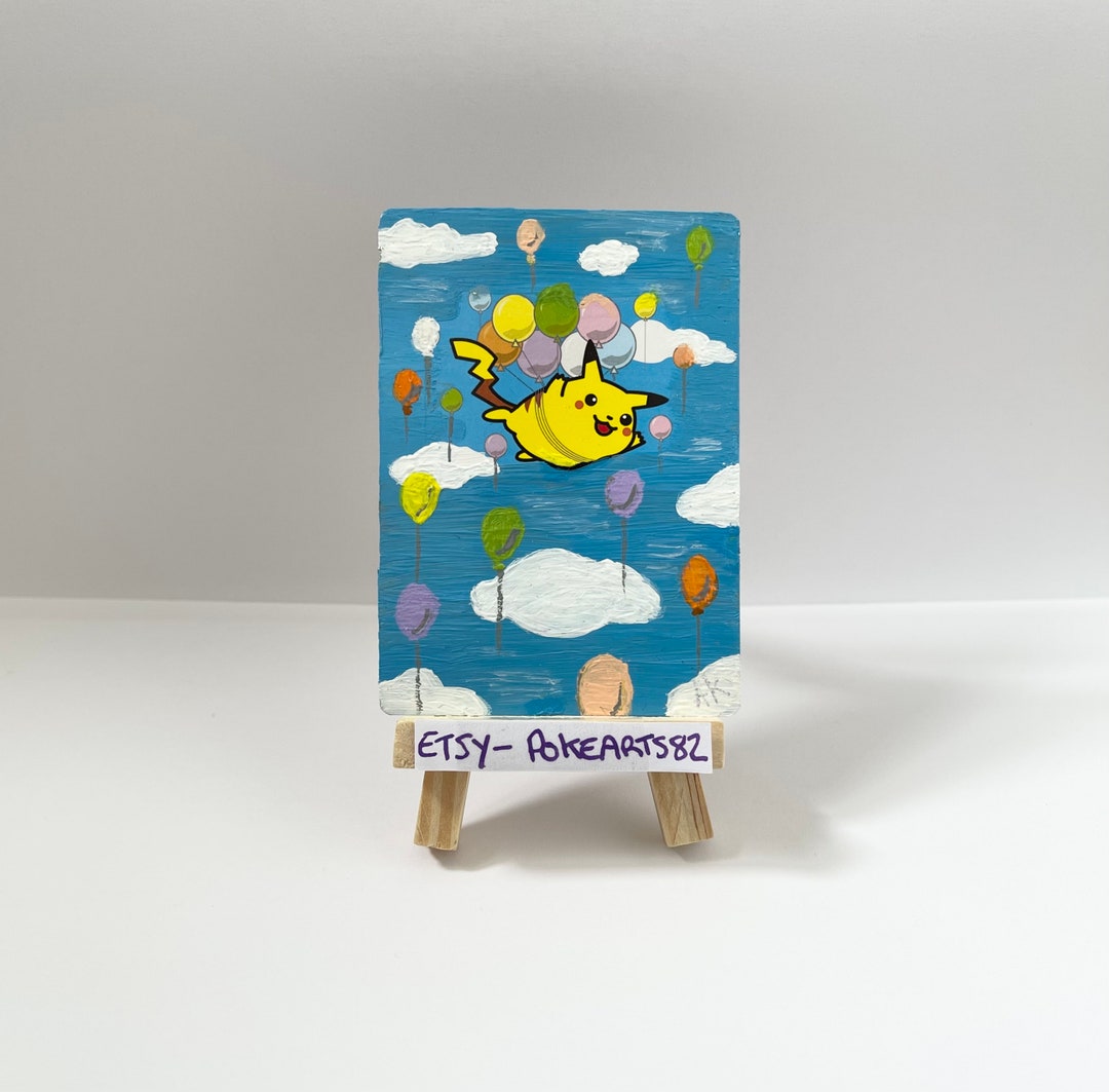 Pikachu Altered Art Pokemon Card Hand Painted Card - Etsy