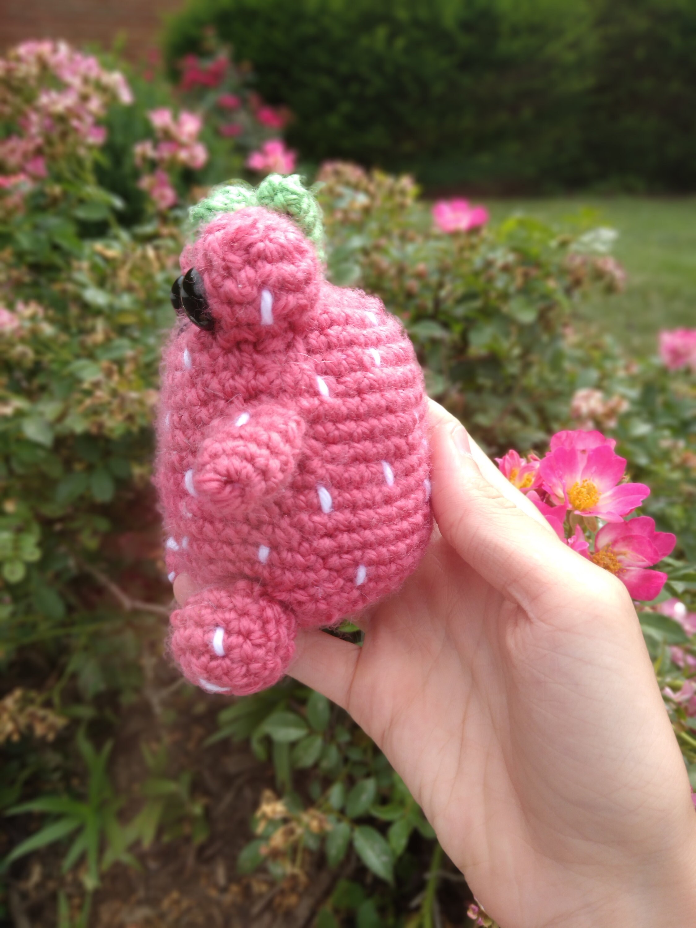 Crochet Strawberry Frog, Amigurumi Strawberry Frog, Cute Crochet ...