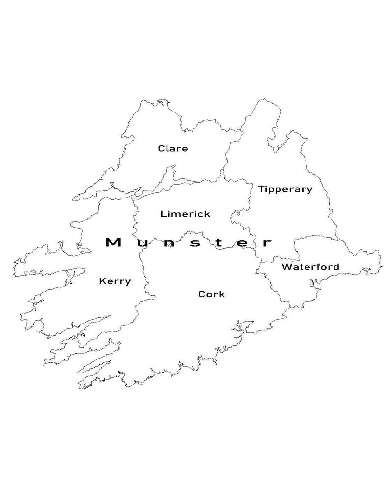 CAD Map of Ireland I DWG, DXF I Ireland Outline I Ireland Vector Map - Etsy