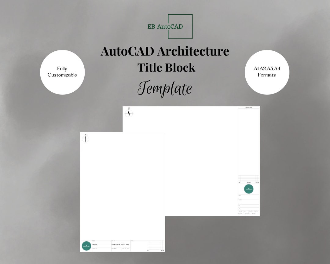 Minimalistic Architectural Title Block | Title Block Template I Autocad ...