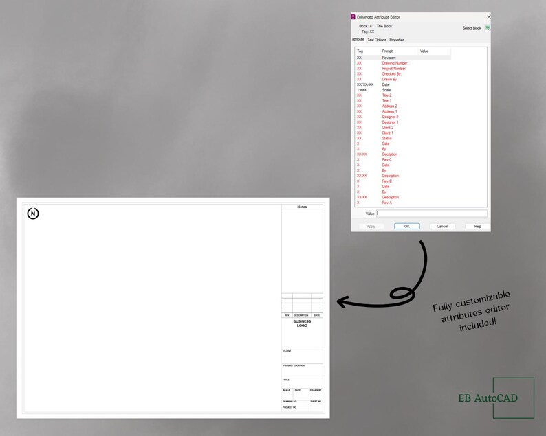 Autocad Title Block Template | Imperial & Metric Architectural Layout ...