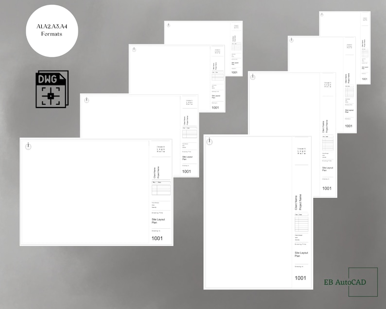 Autocad Title Block Template | Minimalist Architectural Layout DWG - Etsy