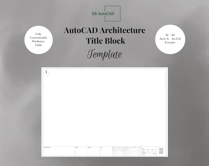 Minimalist Architect Title Block Templates | Autocad Title Block ...
