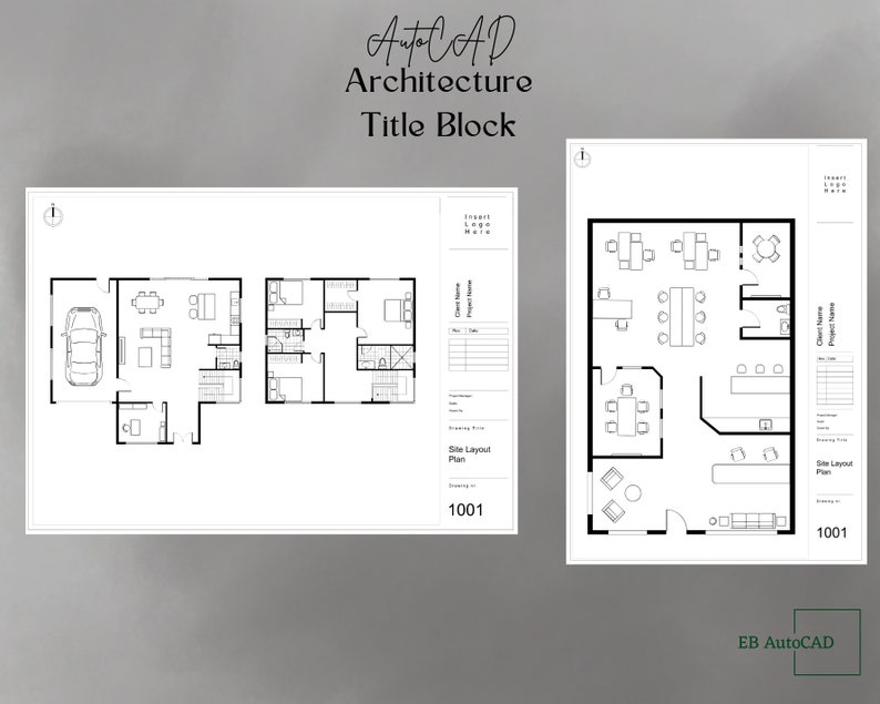 Minimalistic Architectural Title Block | Title Block Template I Autocad ...