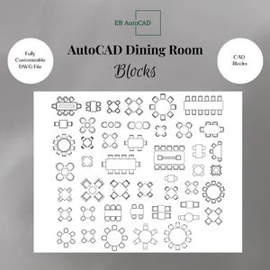 Autocad Dining Room Blocks - Etsy
