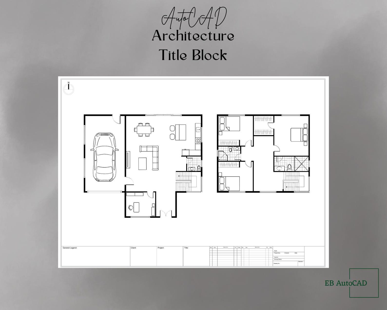 Autocad Title Block Template | Architectural Layout DWG | Imperial ...