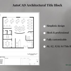 Sleek Autocad Title Block Template | Minimalist Architectural DWG - Etsy