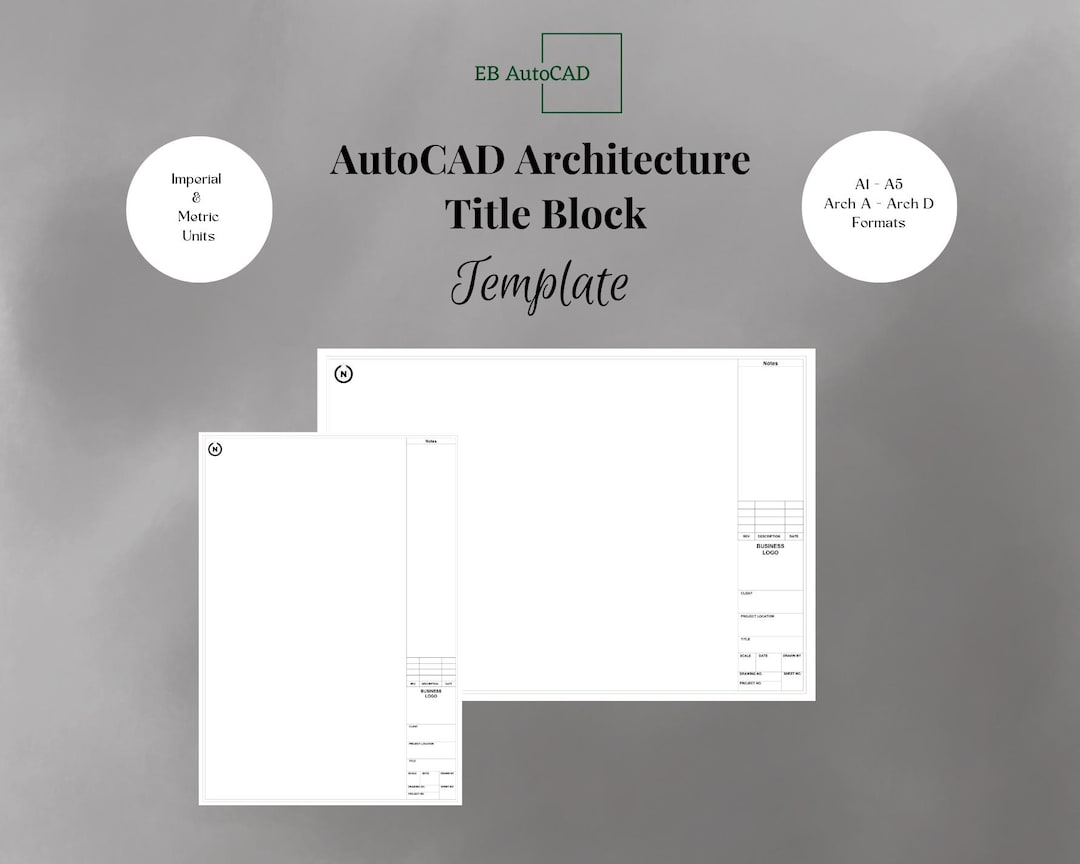 Autocad Title Block Template | Imperial & Metric Architectural Layout ...