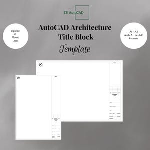 Autocad Title Block Template | Imperial & Metric Architectural Layout ...