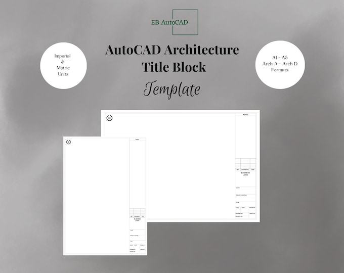 Minimalist Architect Title Block Templates | Autocad Title Block ...
