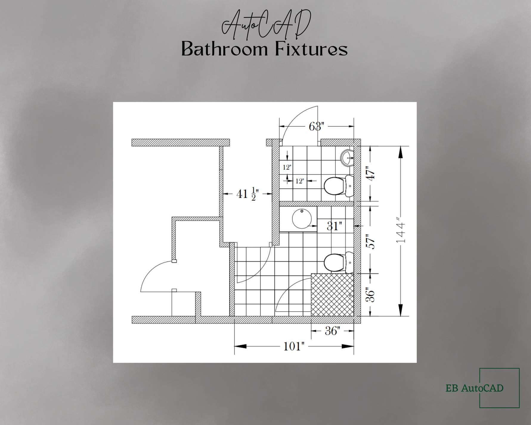 Autocad Bathroom Fixtures Blocks - Etsy