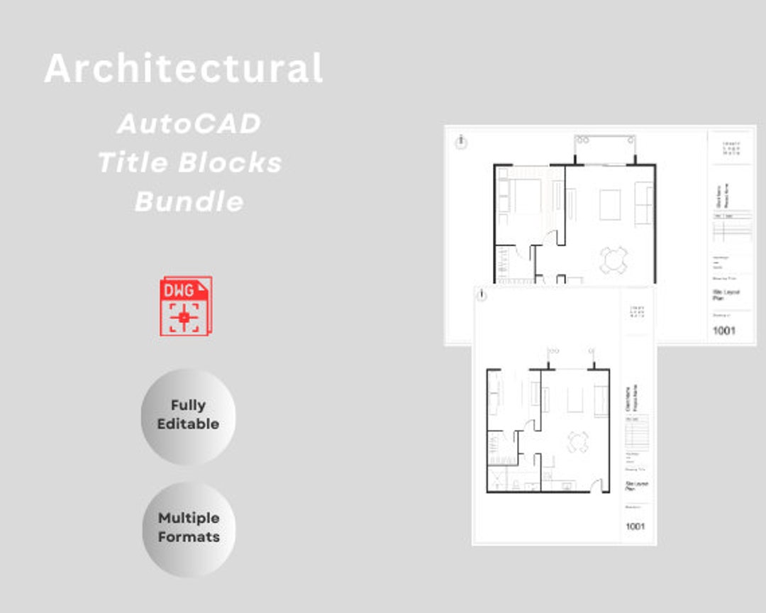 Minimalistic Architectural Title Block Title Block Template - Etsy
