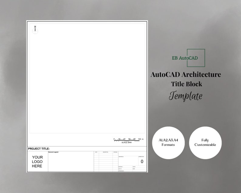 Sleek Autocad Title Block Template | Minimalist Architectural DWG - Etsy