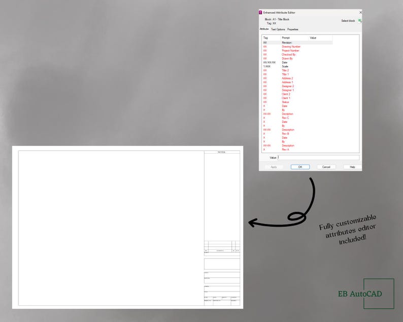Autocad Title Block Template: Architectural & Engineering CAD Layout ...