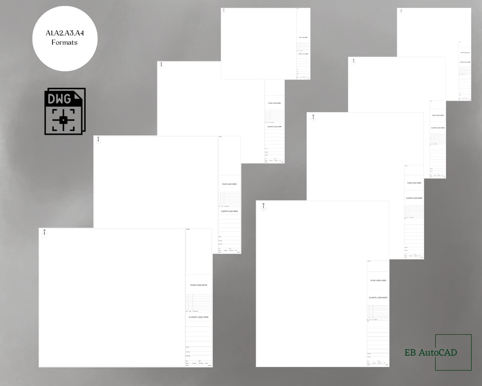 Architectural Autocad Title Block Template | Portrait Landscape DWG - Etsy