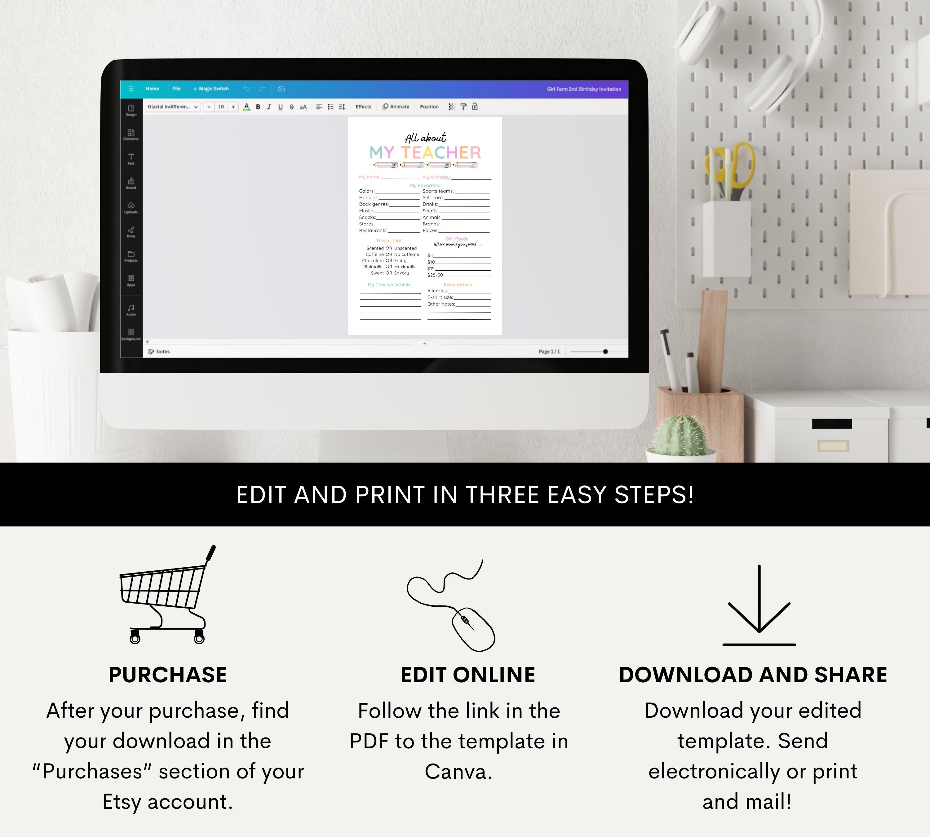 Teacher Questionnaire for Teaching Appreciation Week, Editable Back to ...