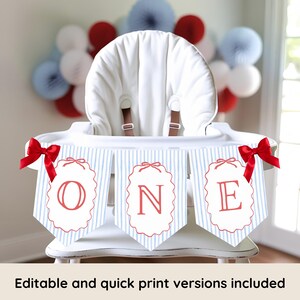 Little Firecracker 4th of July Birthday High Chair Banner, Printable ...