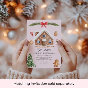Gingerbread Christmas Tag Editable - Printable Gingerbread House Party ...