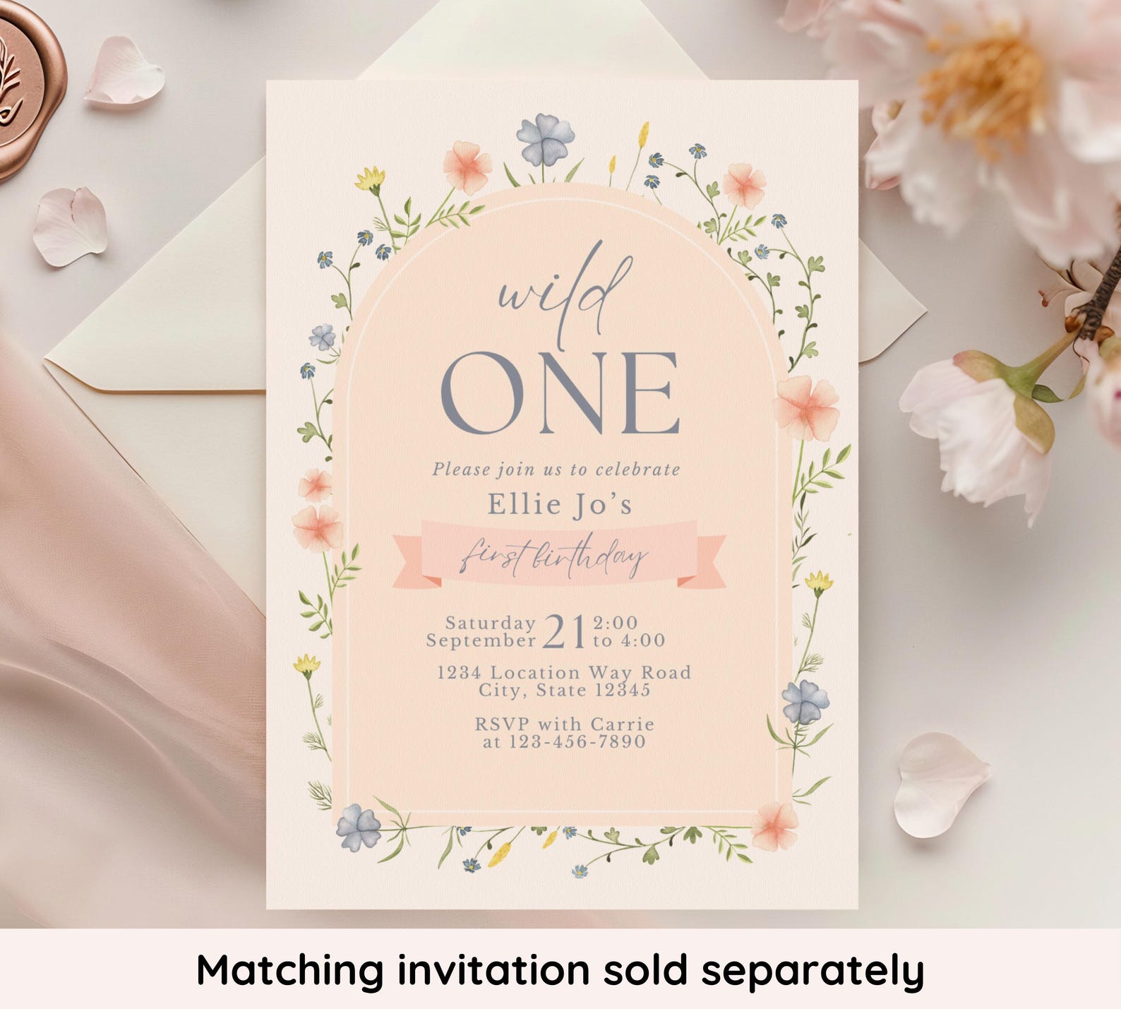 Flower First Birthday Photo Banner | Boho Floral Birthday Banner for ...