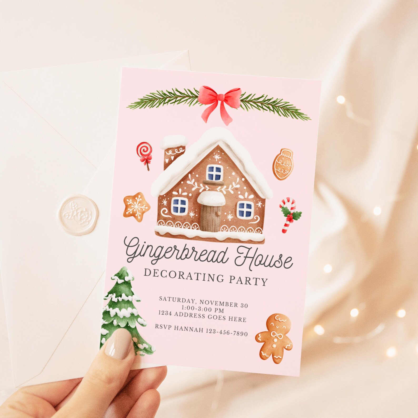 Gingerbread Decorating Christmas Party Invitation - Gingerbread House ...