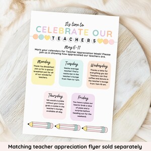 Teacher Questionnaire for Teaching Appreciation Week, Editable Back to ...