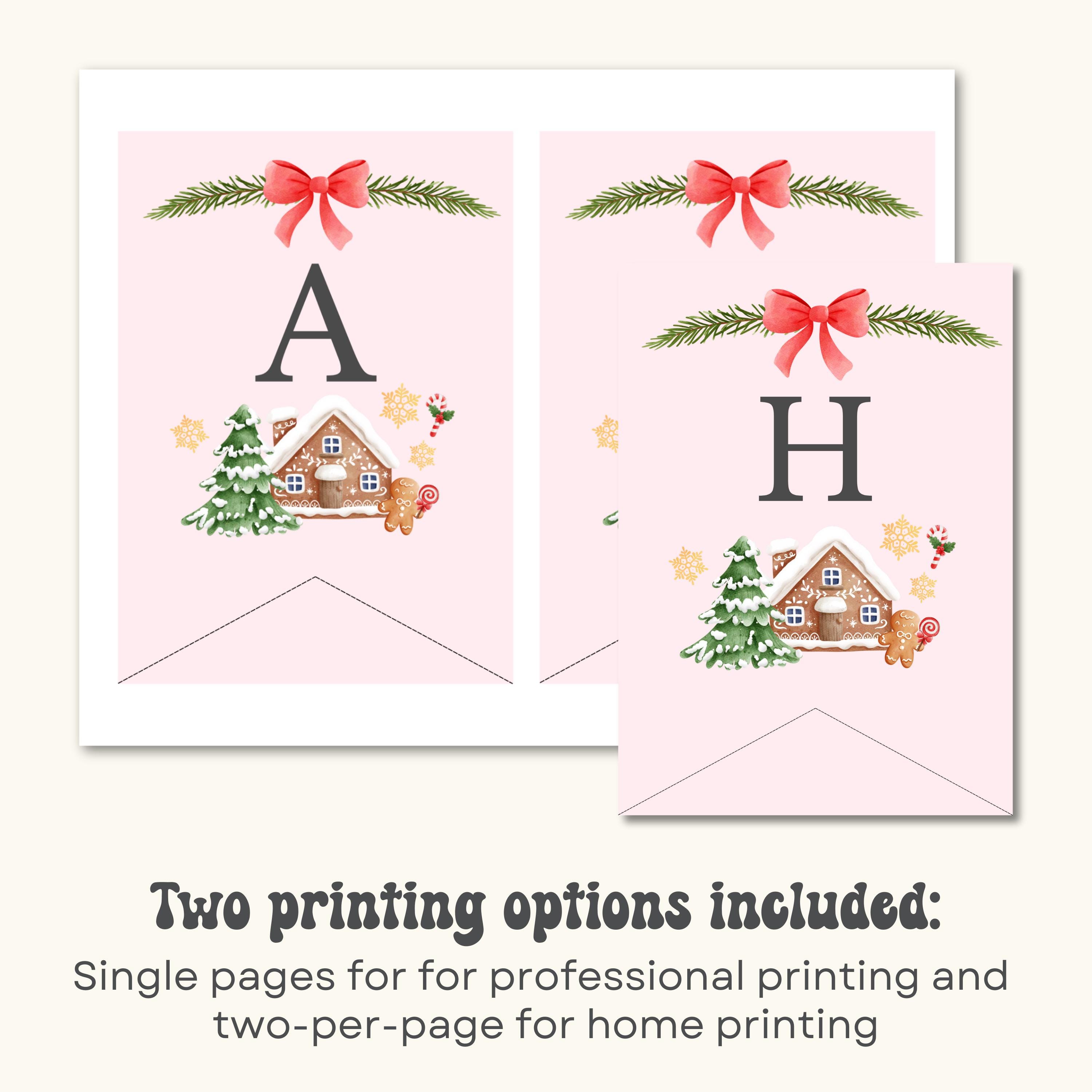 Gingerbread Birthday Banner - Christmas Bunting - Christmas Banner ...