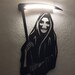 Grim Reaper, Grim Reaper Metal Sign, Gothic Wall Art With Neon Led ...