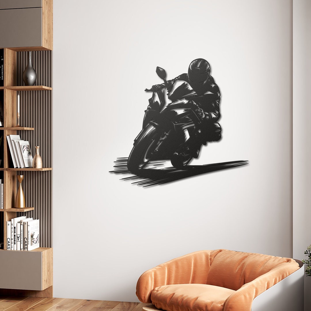 Motorcycle Metal Wall Art, Metal Motorcycle Sign, Housewarming Gift for ...