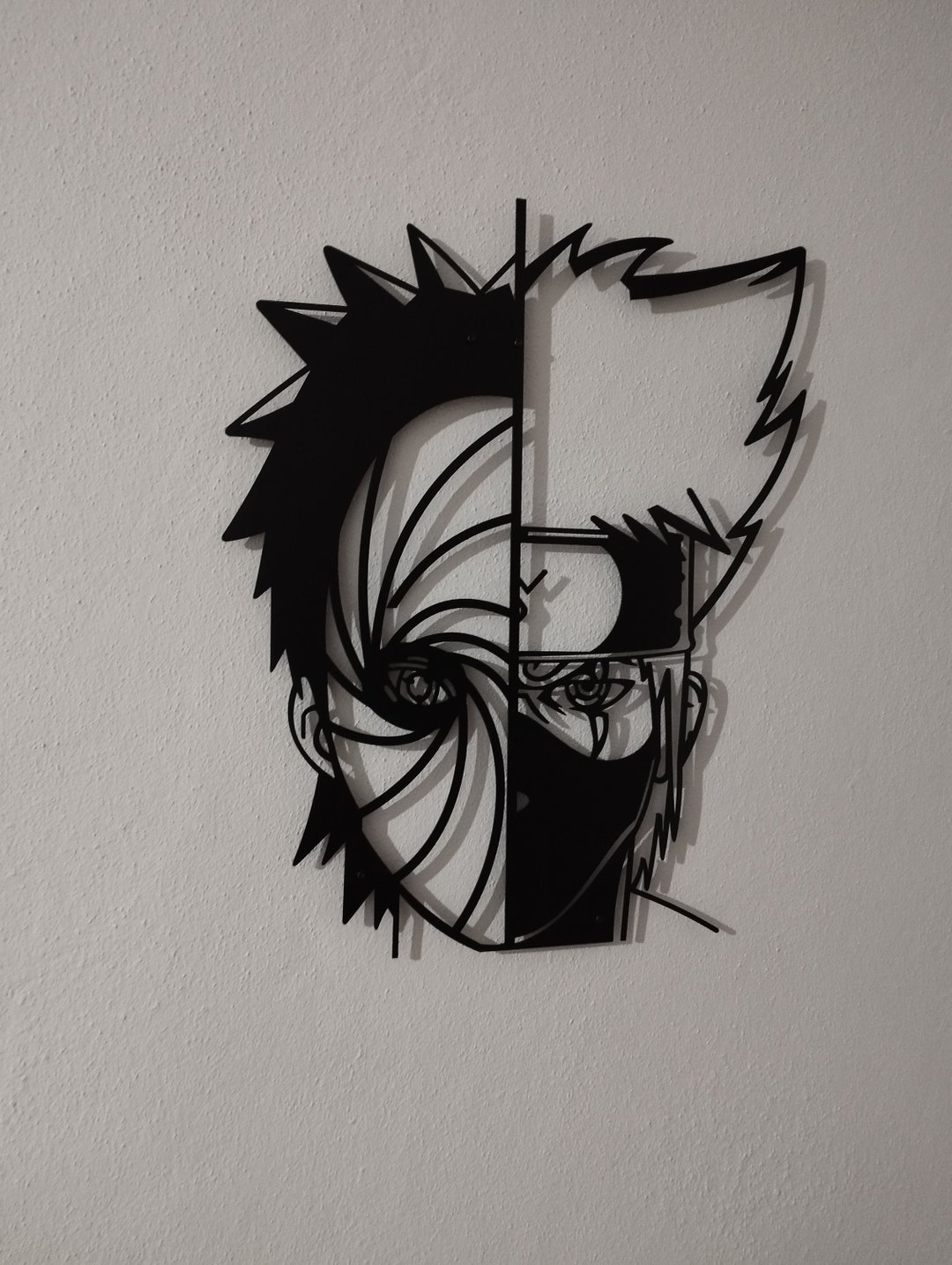 Ninja Sensei Metal Wall Art, Anime Ninja Wall Decor, Anime Bedroom ...