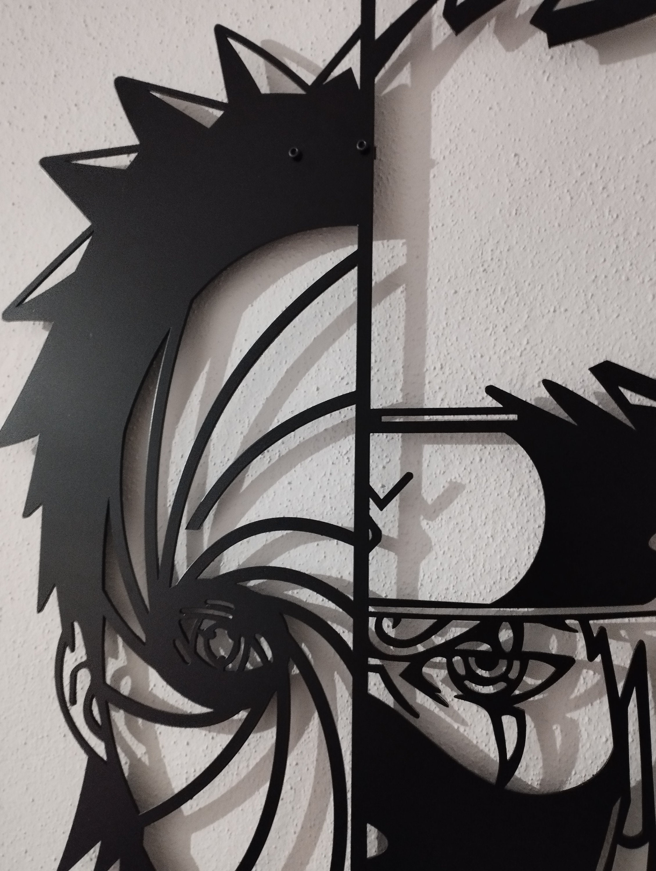 Ninja Sensei Metal Wall Art, Anime Ninja Wall Decor, Anime Bedroom ...