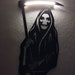 Grim Reaper Grim Reaper Metal Sign Gothic Wall Art With Neon - Etsy