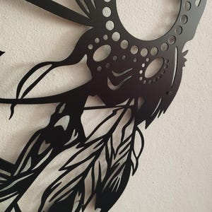 Native American Woman Wall Decor, Red Indian Woman Metal Wall Decor ...