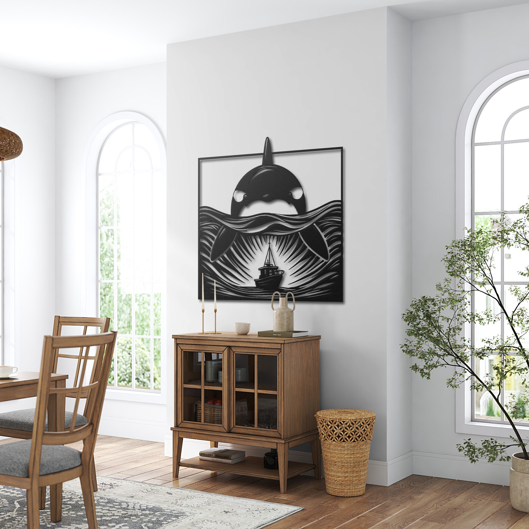 Orca Whale Metal Sculpture, Orca Whale Metal Wall Decor, Orca Whale ...