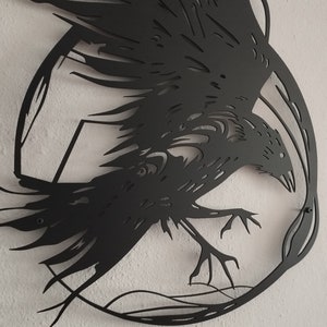 Raven Metal Wall Art, Crow Metal Wall Decor, Gothic Home Decor - Etsy