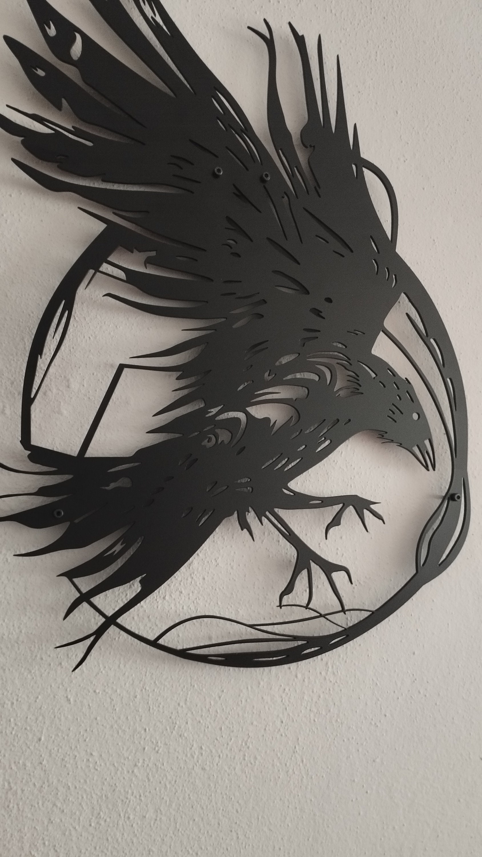 Raven Metal Wall Art, Crow Metal Wall Decor, Gothic Home Decor - Etsy