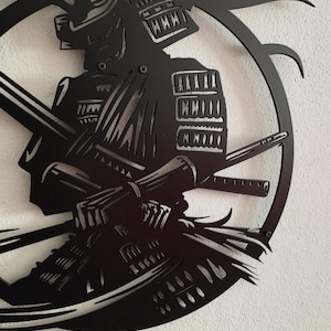 Custom Samurai Wall Decor, Japanese Bushido Metal Wal Art, Japanese ...