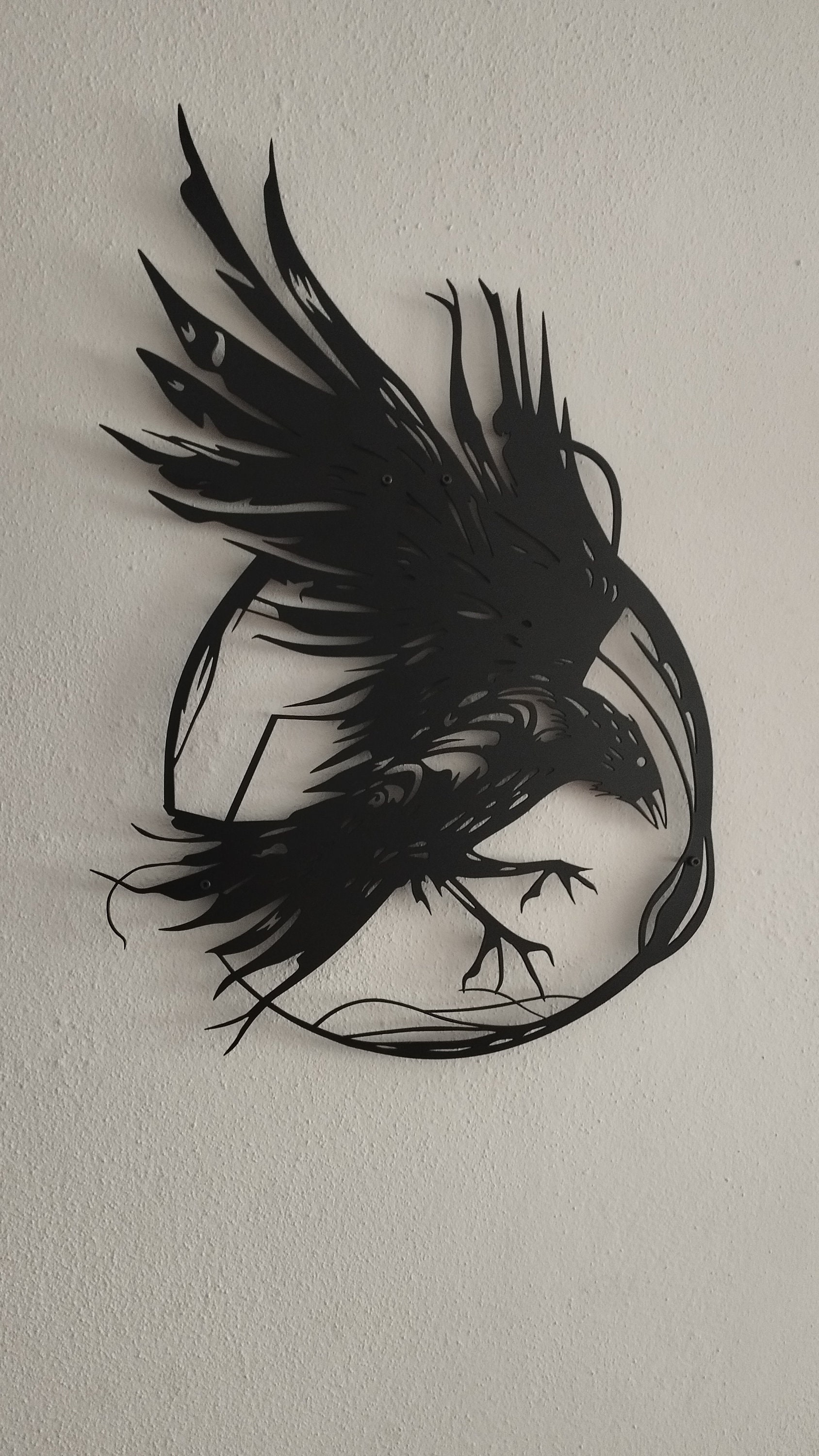 Raven Metal Wall Art, Crow Metal Wall Decor, Gothic Home Decor - Etsy