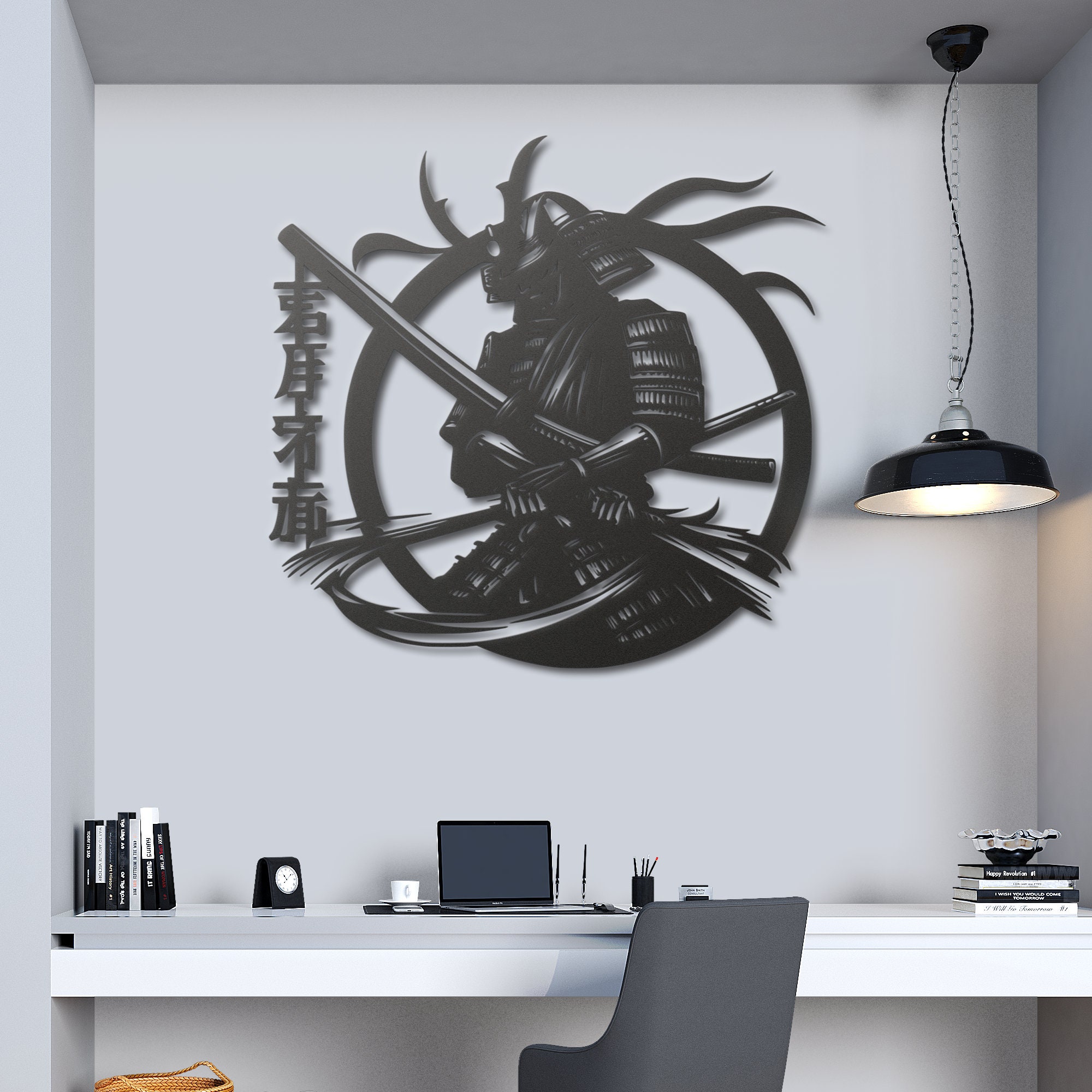 Custom Samurai Wall Decor, Japanese Bushido Metal Wal Art, Japanese ...